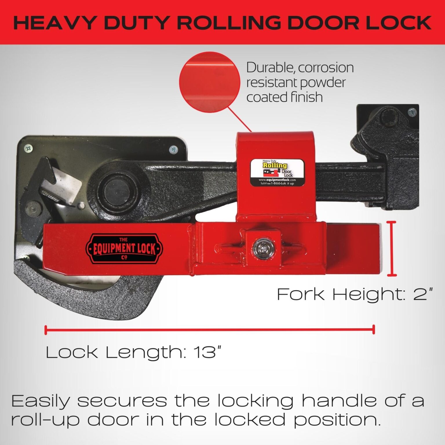 Heavy Duty Rolling Door Lock - H To O Supply