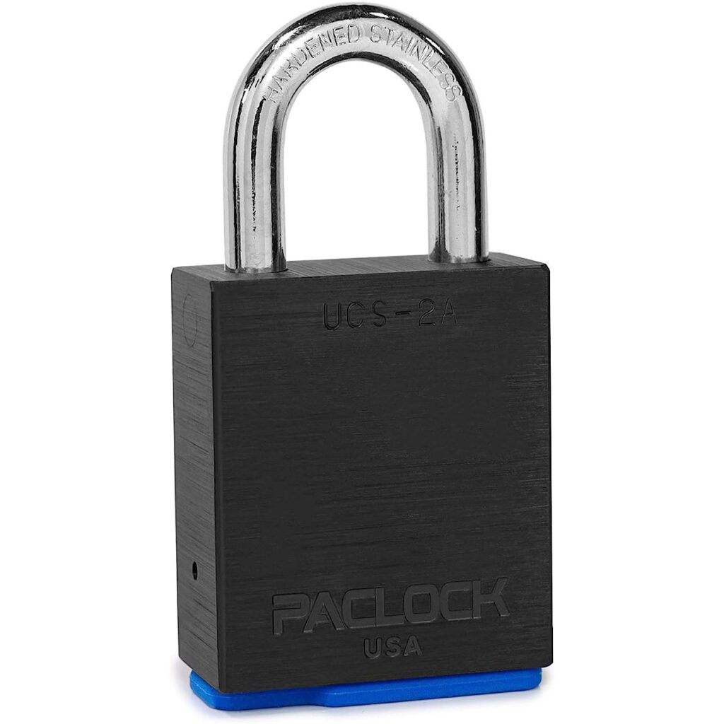 PACLOCK UCS-2A Padlock - High Security 6-Pin Cylinder Black
