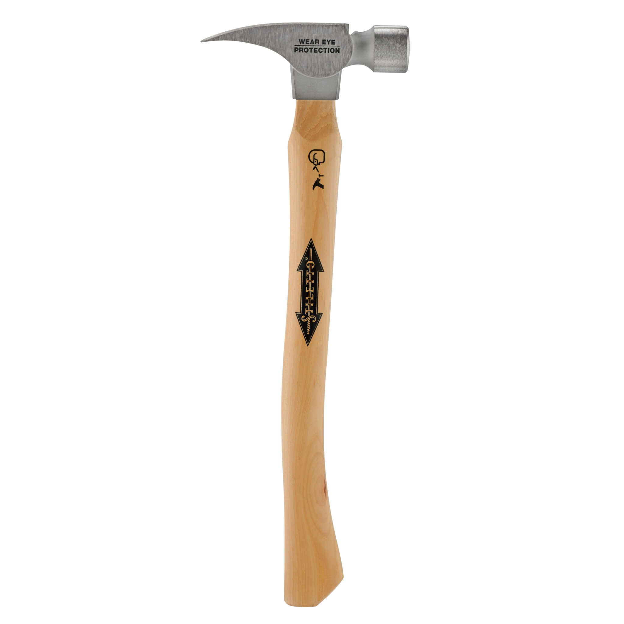 Stiletto TI16SC 16oz Titanium Hickory Hammer Smooth Face Curved Handle ...